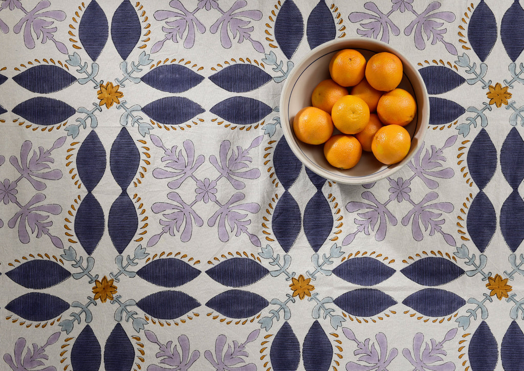 Lavender Sage Tablecloth — Brush Textiles
